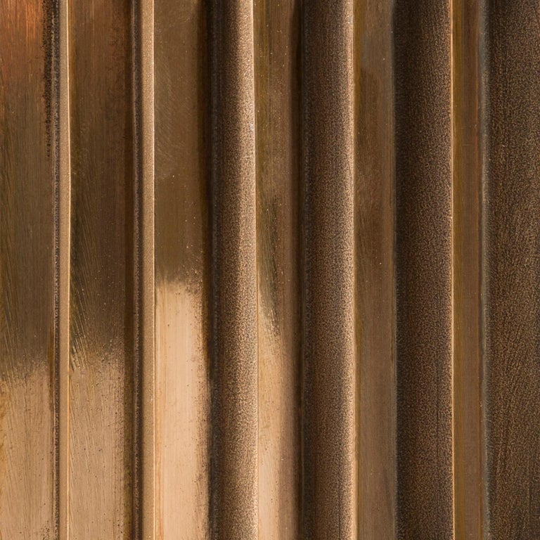 Doris Round Pedestal Dining Table in Pink Marble and Cast Bronze by ...