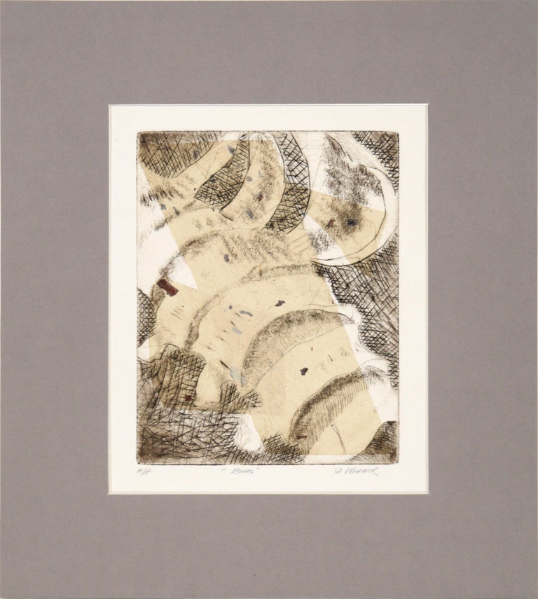 Doris Warner - "Bones" - Abstracted Etching in Ink on Paper (Artist's ...