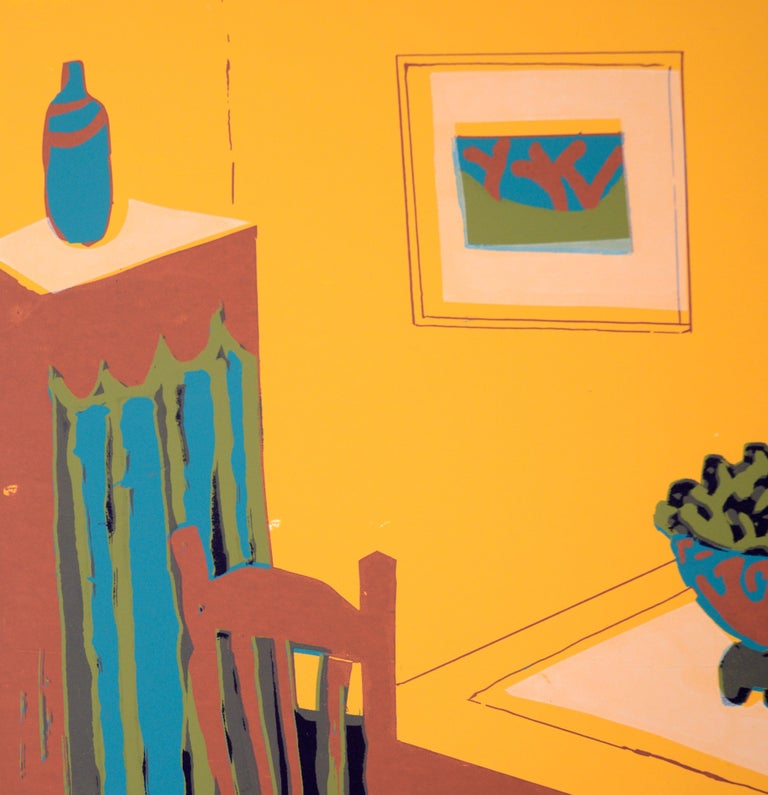 Doris Warner - Yellow Dining Room Interior - Multi Layer Fauvist ...