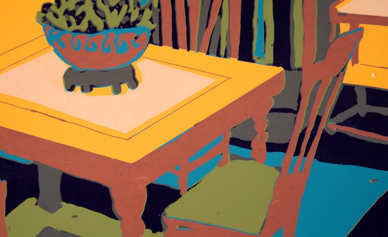Doris Warner - Yellow Dining Room Interior - Multi Layer Fauvist ...