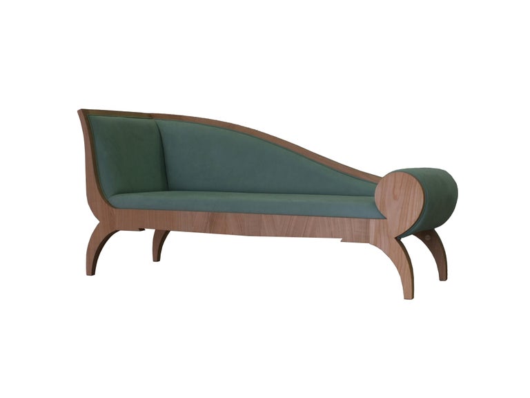 Dormeuse in Biedermeier Style Made of Cherry Wood For Sale at 1stDibs
