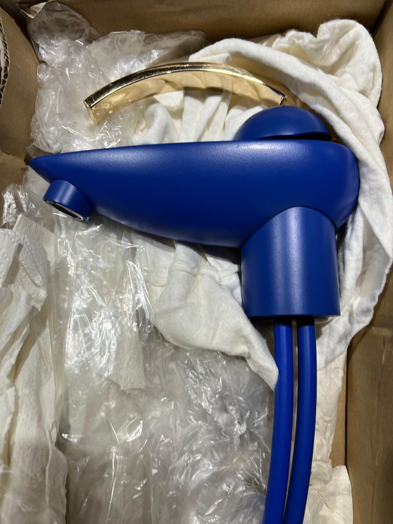 Dornbracht Obina Royal Blue, Gold Lavatory Single-Hole Deckmount Faucet ...