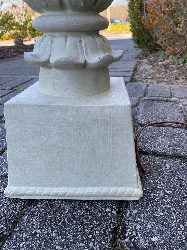 Dorothy Draper Style 20th Century Plaster Pineapple Lamp, Custom Finish ...