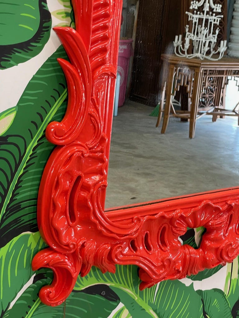 Dorothy Draper Style Modern Baroque Wall Mirror For Sale at 1stDibs