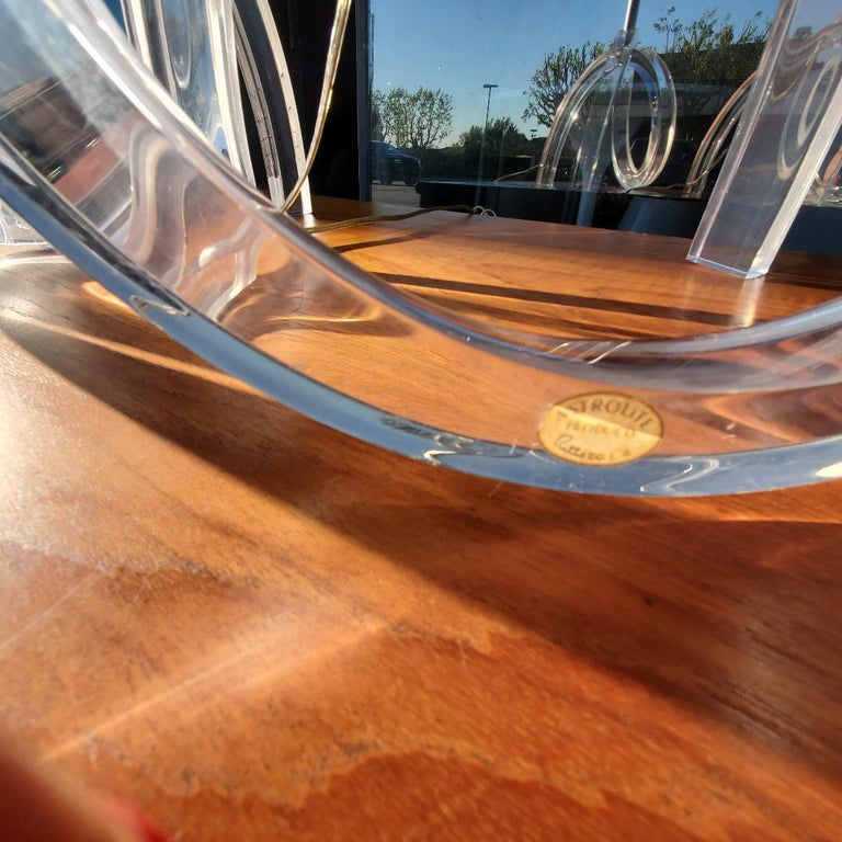 Dorothy Thorpe Pretzel Lucite Table Lamps Astrolite Products Ritts Co ...