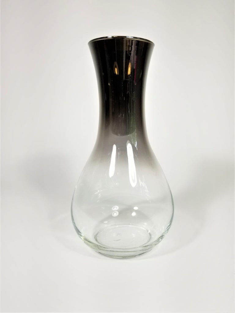Dorothy Thorpe Style Carafe with Silver Fade by Libbey Midcentury For ...