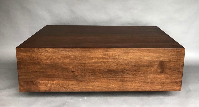 Dos Gallos Studio Custom Walnut Modern Coffee Table For Sale at 1stDibs