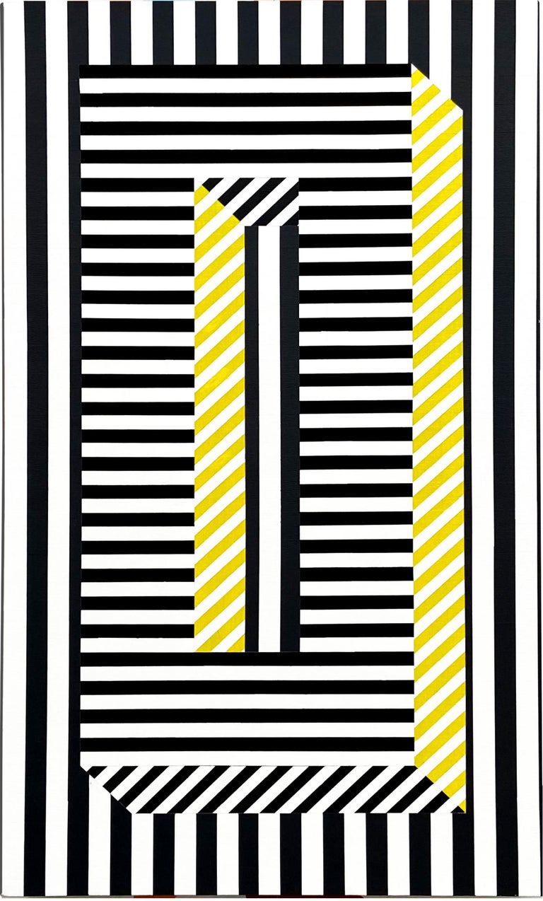 DOT - "ZERO" Abstract Acrylic Painting 60" x 36" by DOT For Sale at 1stDibs