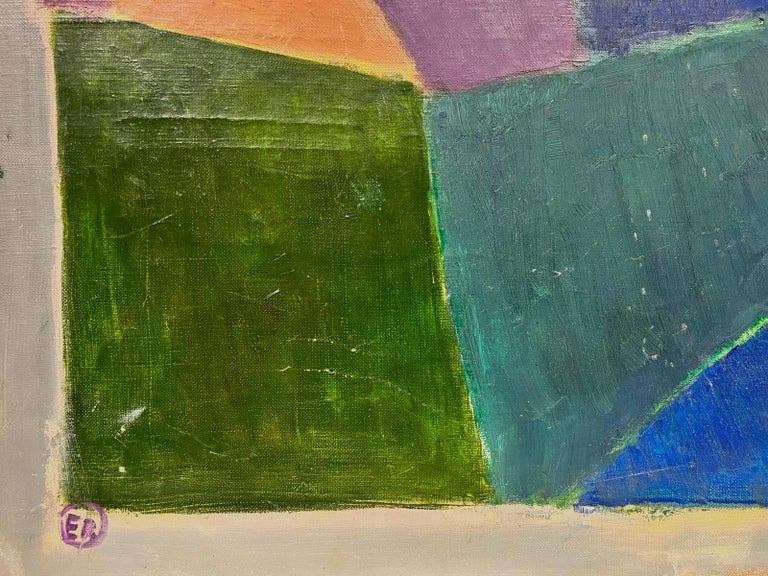 Édouard Righetti (1924-2001) - Large French Cubist Abstract Oil ...