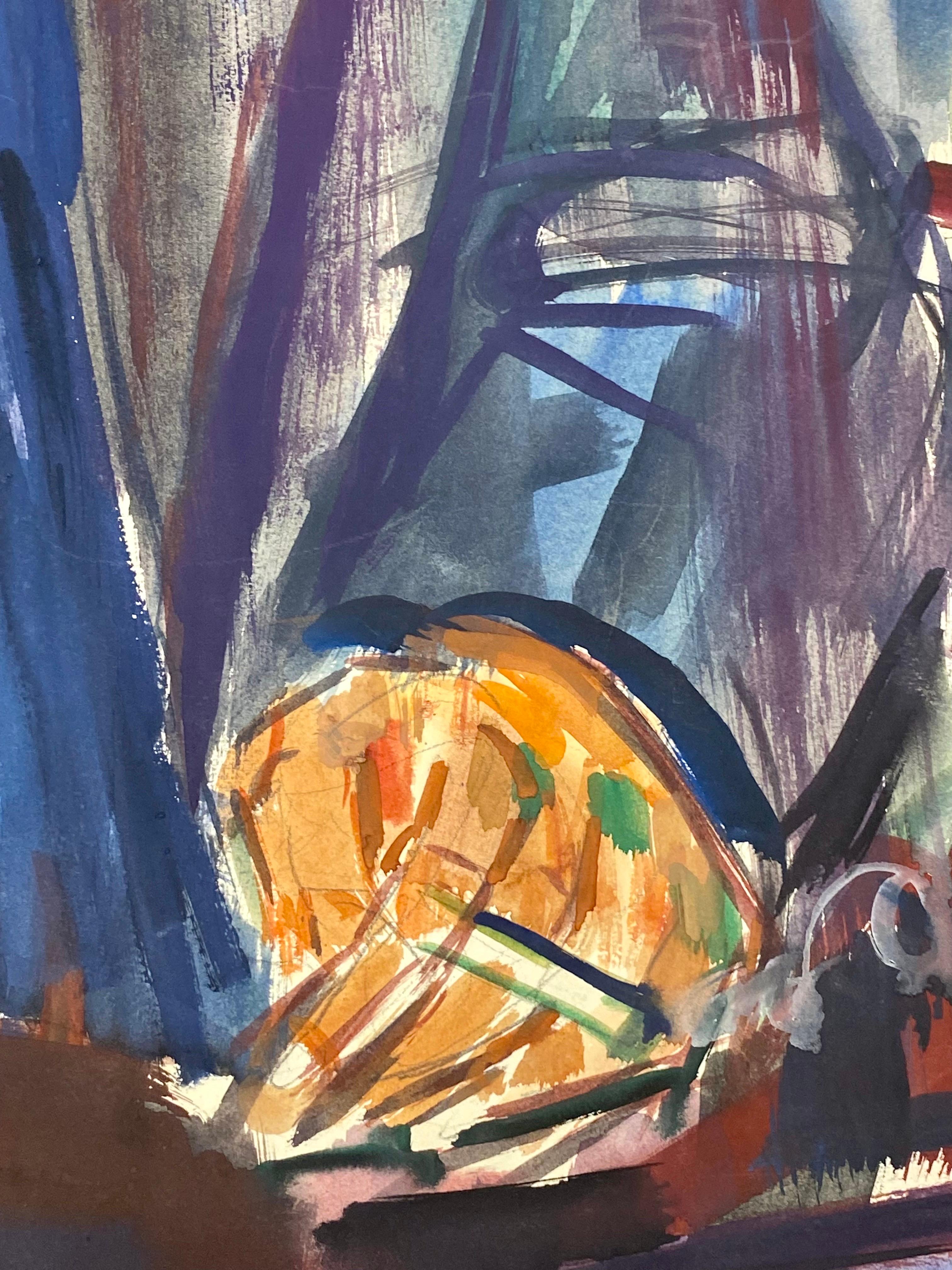 Édouard Righetti (1924-2001) - Original French Mid Century Watercolour ...