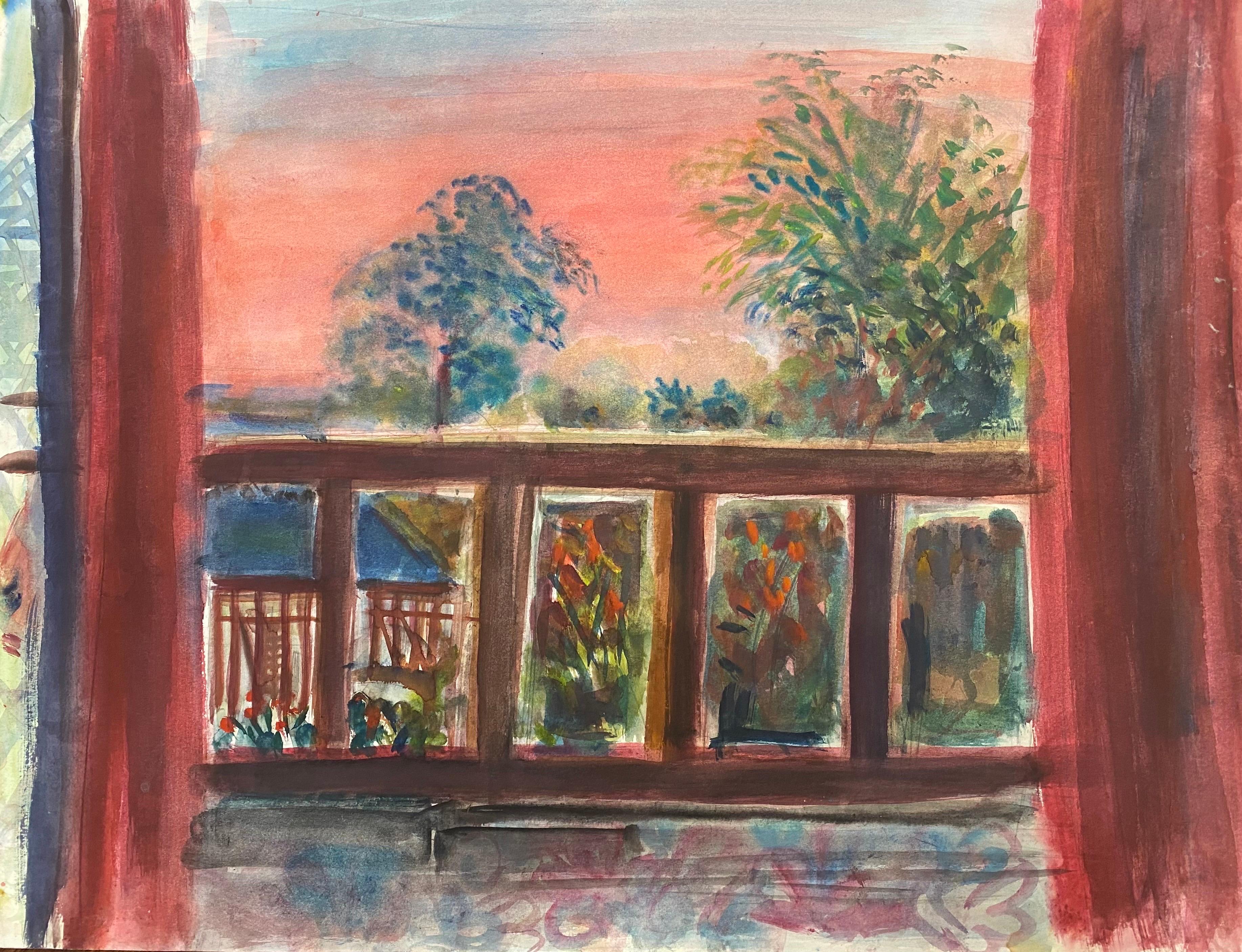 Édouard Righetti (1924-2001) - Original French Mid Century Watercolour ...