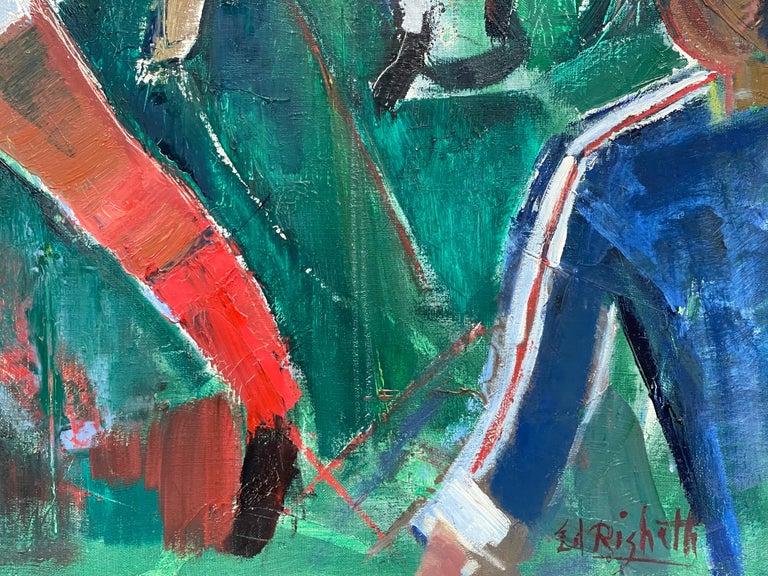 Édouard Righetti (1924-2001) - The Football Match, Huge Original French ...