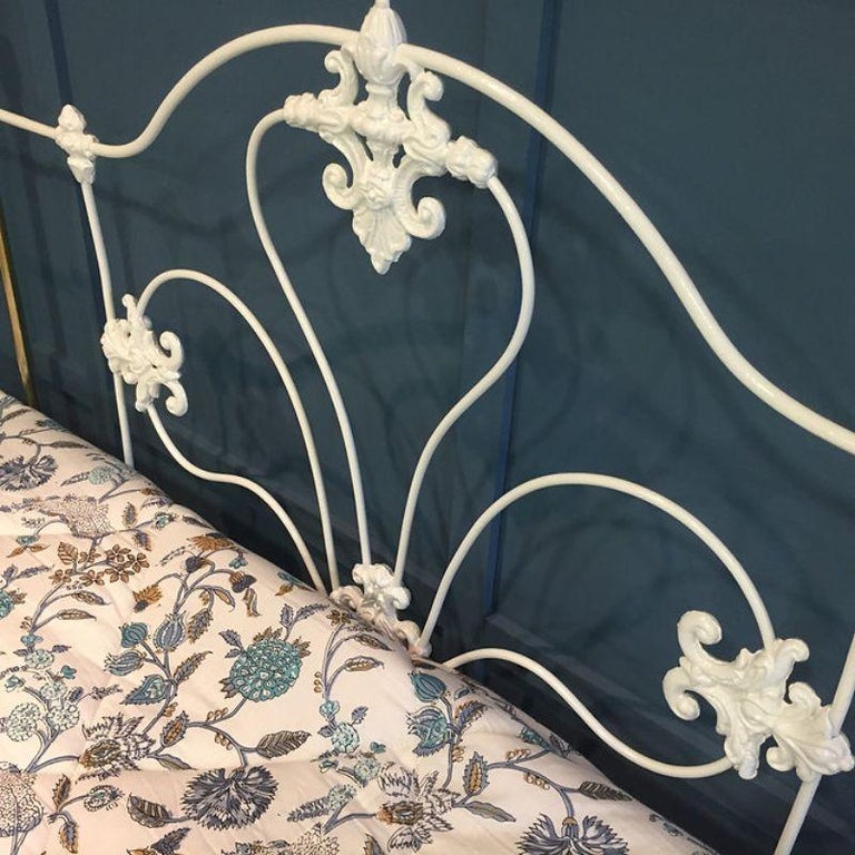 Double 4'6", English Victorian Iron and Brass Metal Bed Frame Brass ...