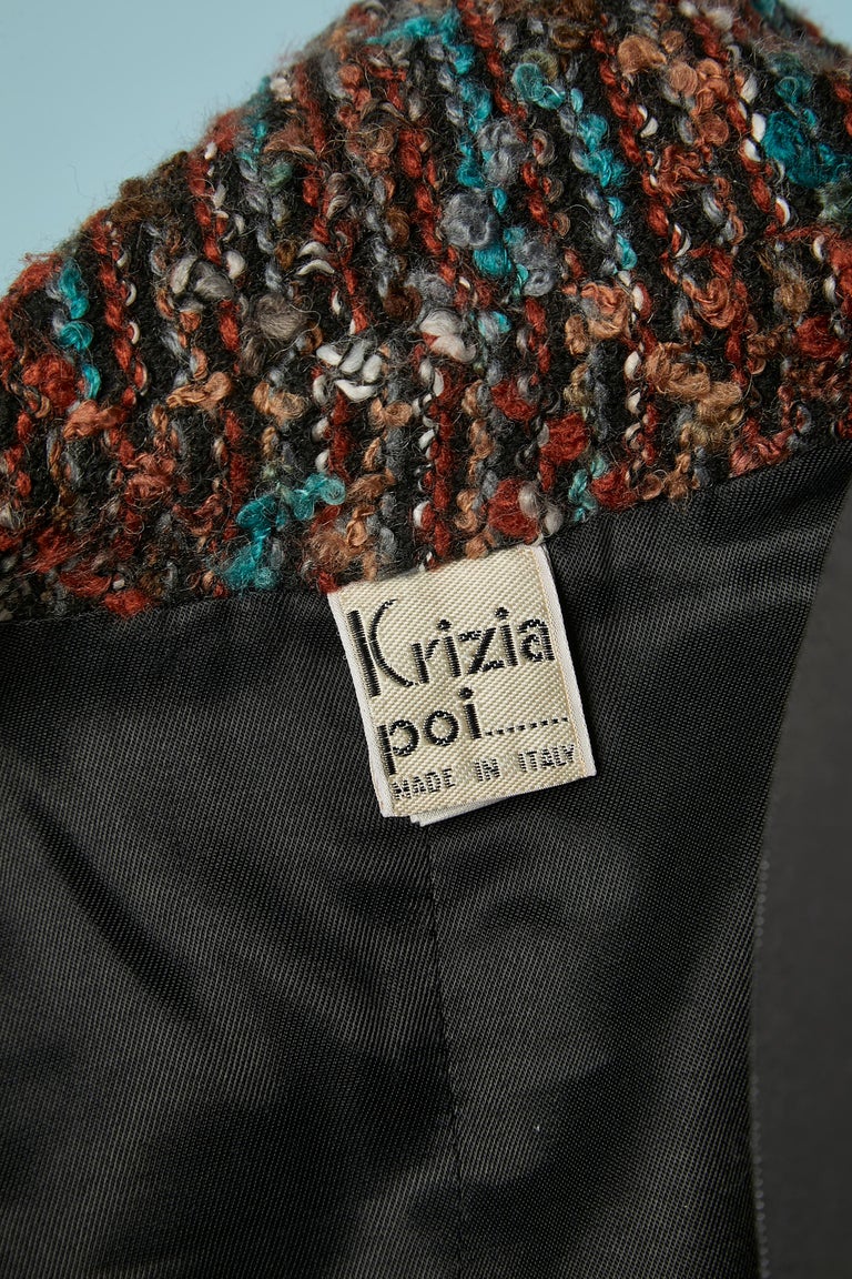 Double breasted tweed jacket Krizia Poi For Sale at 1stDibs