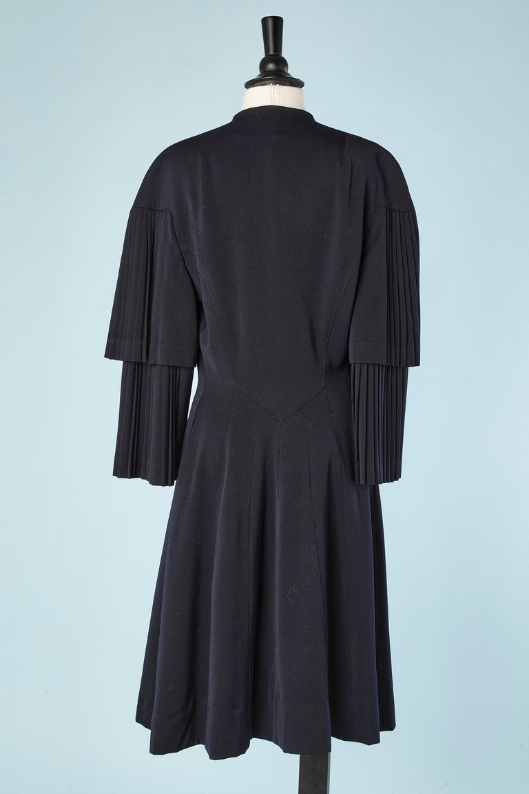 Double-breasted wool coat with pleated sleeves Circa 1930's For Sale at ...