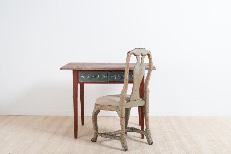 Double Drawer Writers Table from Hälsingland, Sweden For Sale at 1stDibs