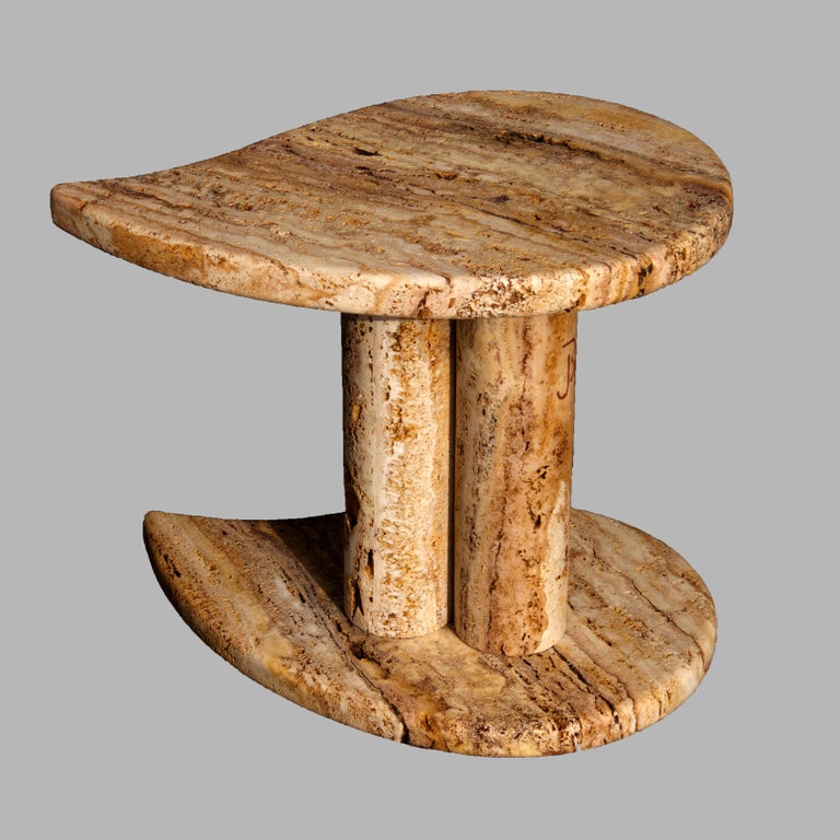Double Drop Side Table by Jean-Fréderic Bourdier For Sale at 1stDibs