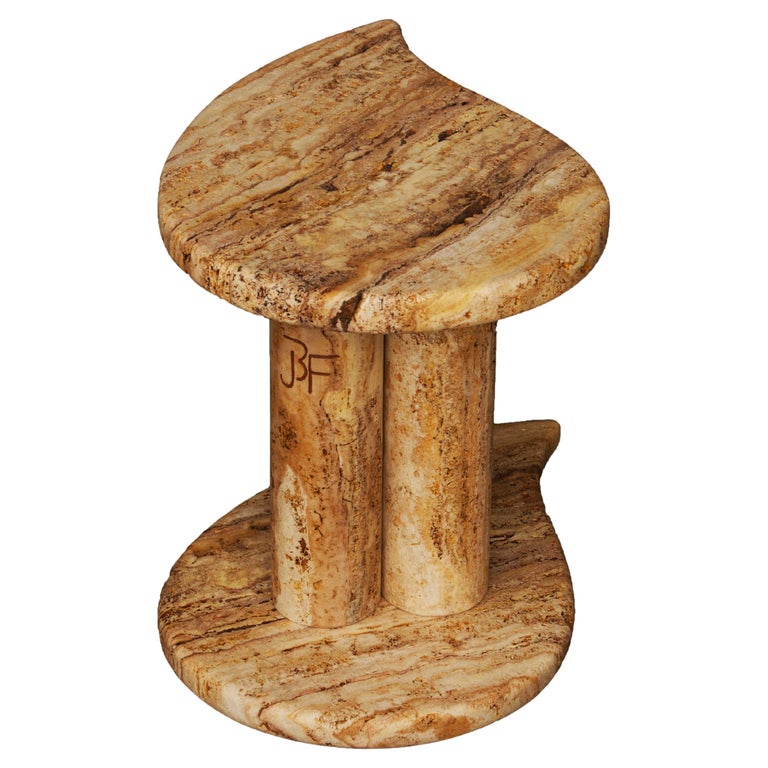 Double Drop Side Table by Jean-Fréderic Bourdier For Sale at 1stDibs