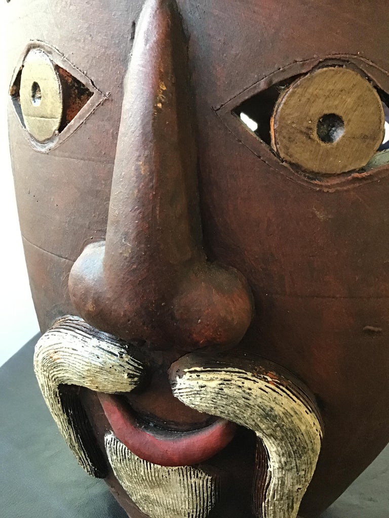 Double Face Ceramic Vase of Man For Sale at 1stDibs