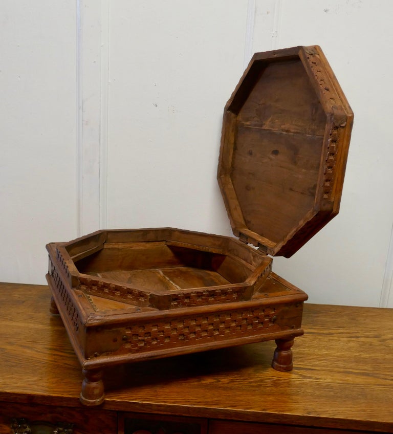 Double Height Carved Indian Box For Sale at 1stDibs