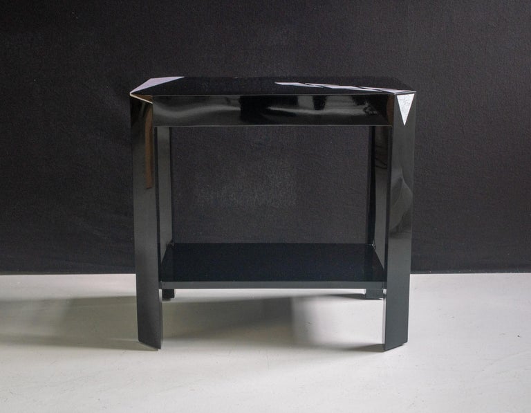 Double Level Side Tables in with Eggshell For Sale at 1stDibs