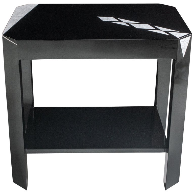 Double Level Side Tables in with Eggshell For Sale at 1stDibs