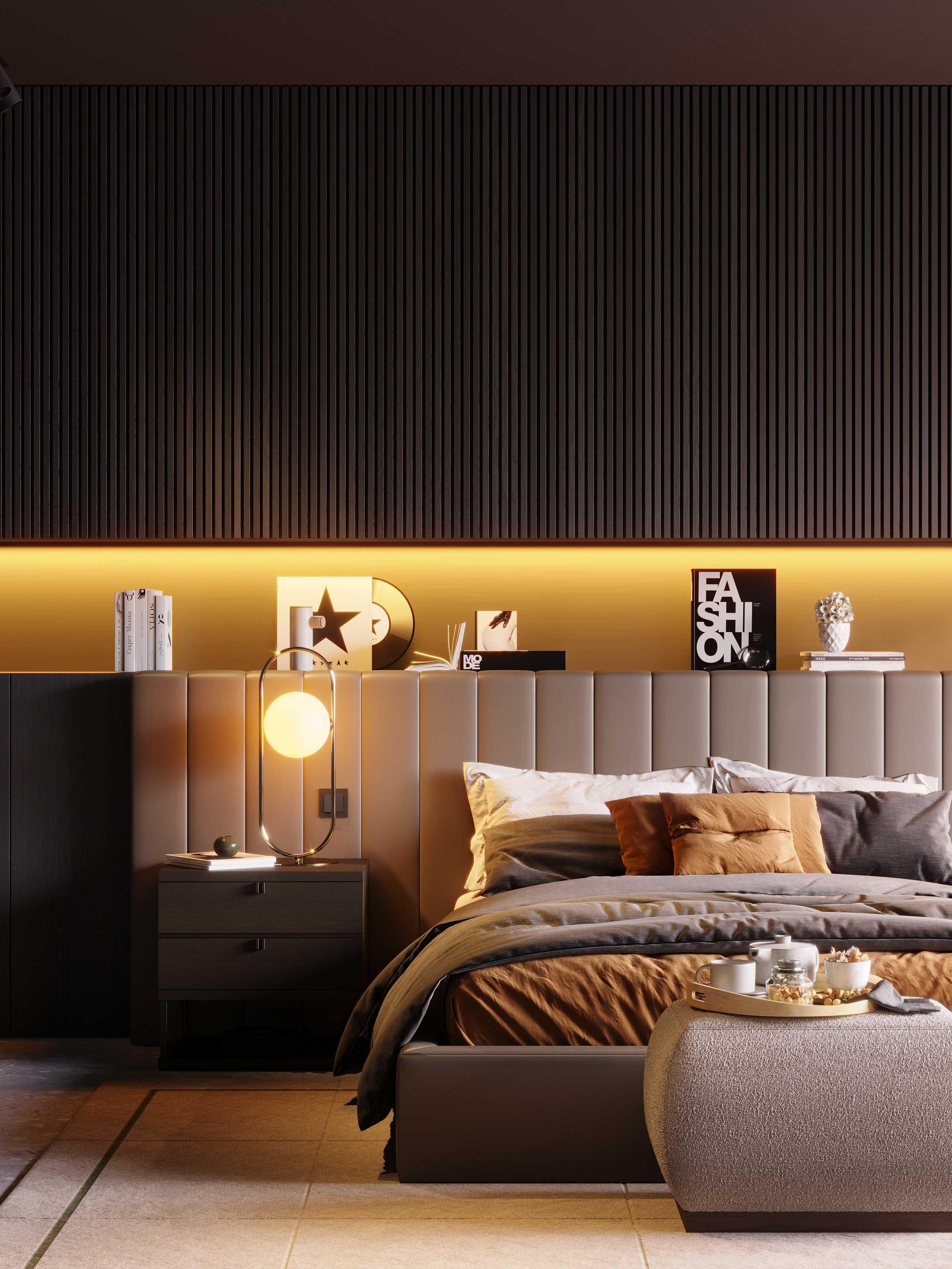 Double Modern Milan Bed made with suede, Handmade by Stylish Club For ...