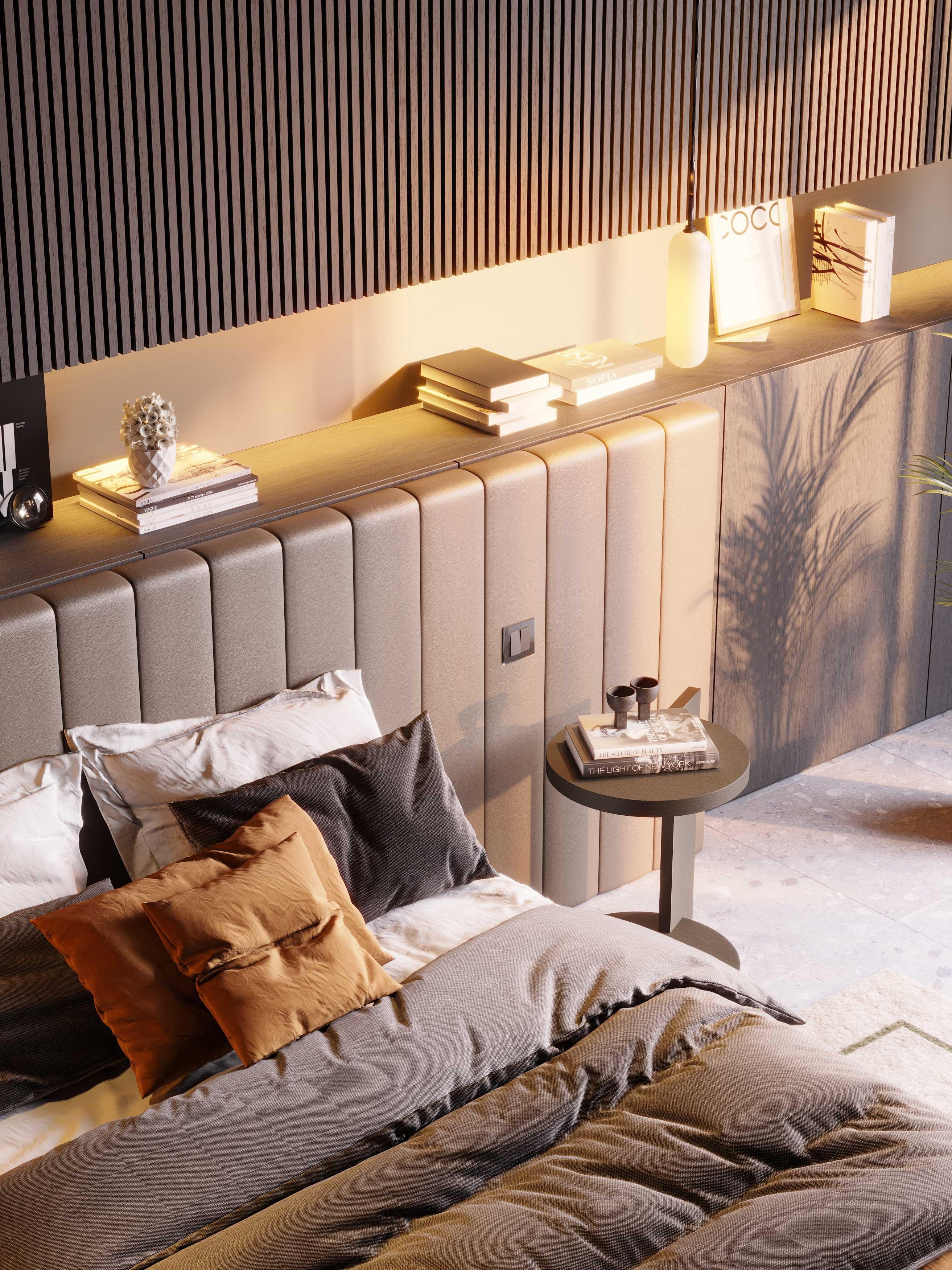 Double Modern Milan Bed made with suede, Handmade by Stylish Club For ...
