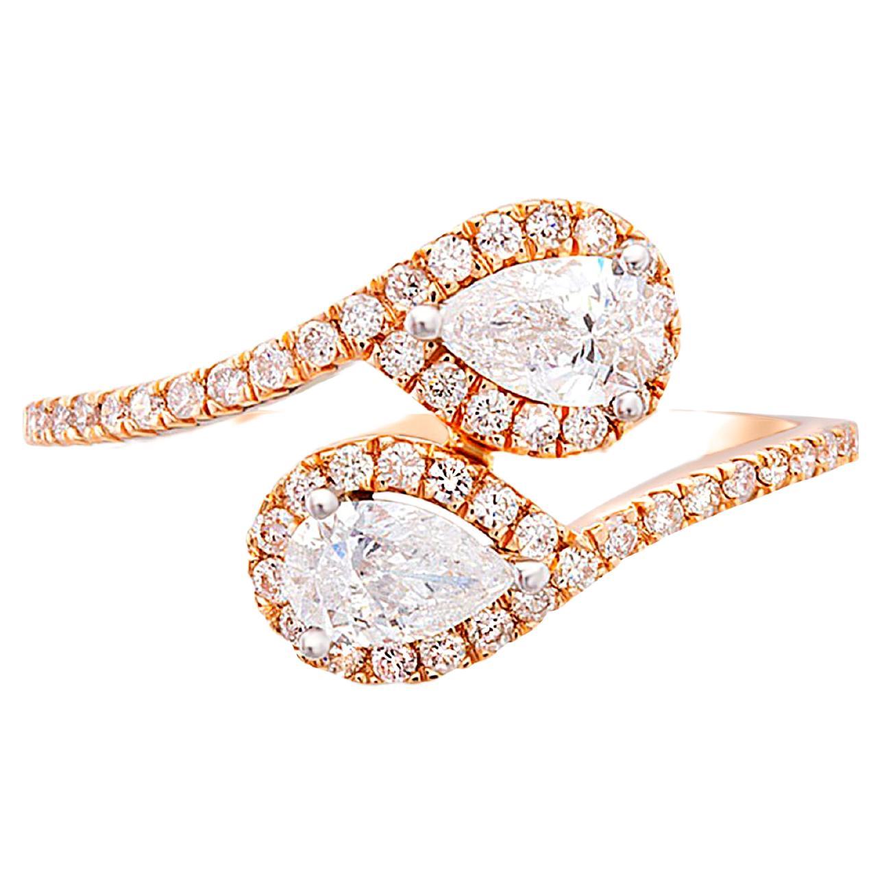 Art Deco Moissanite wedding 14k gold ring. For Sale at 1stDibs