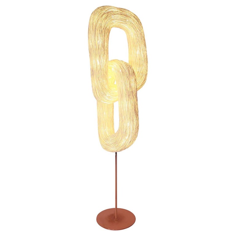 Double Orbit 'Floor' by Ango, Architectonic Floor Lamp with Natural ...