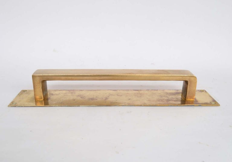 Double Pair of Bronze Push and Pull Door Handles at 1stDibs