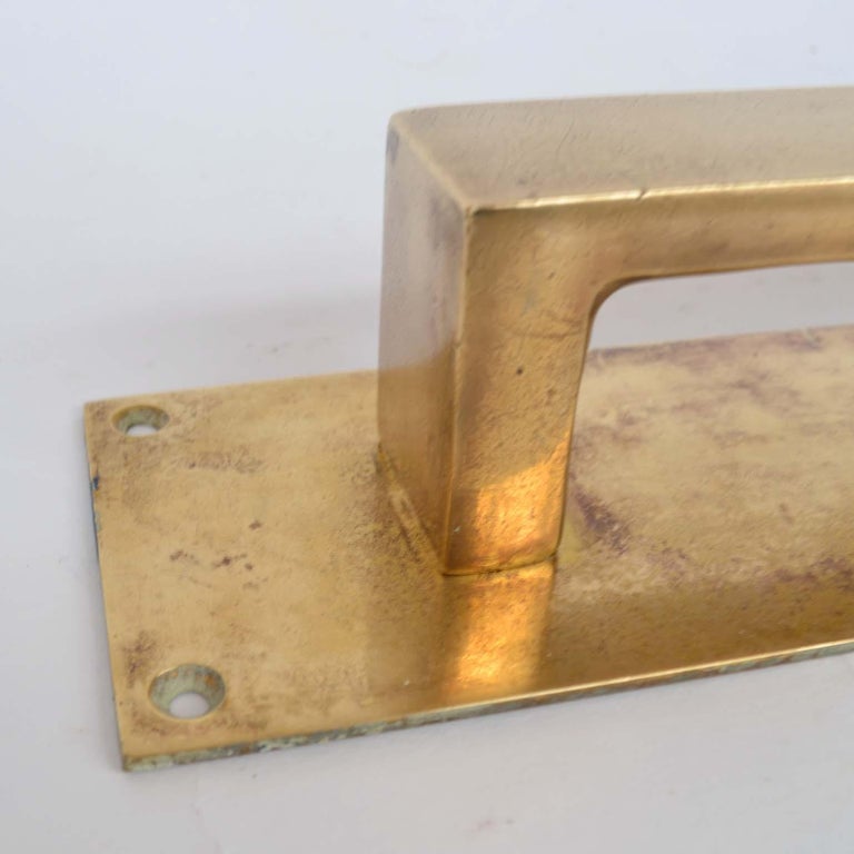 Double Pair of Bronze Push and Pull Door Handles at 1stDibs