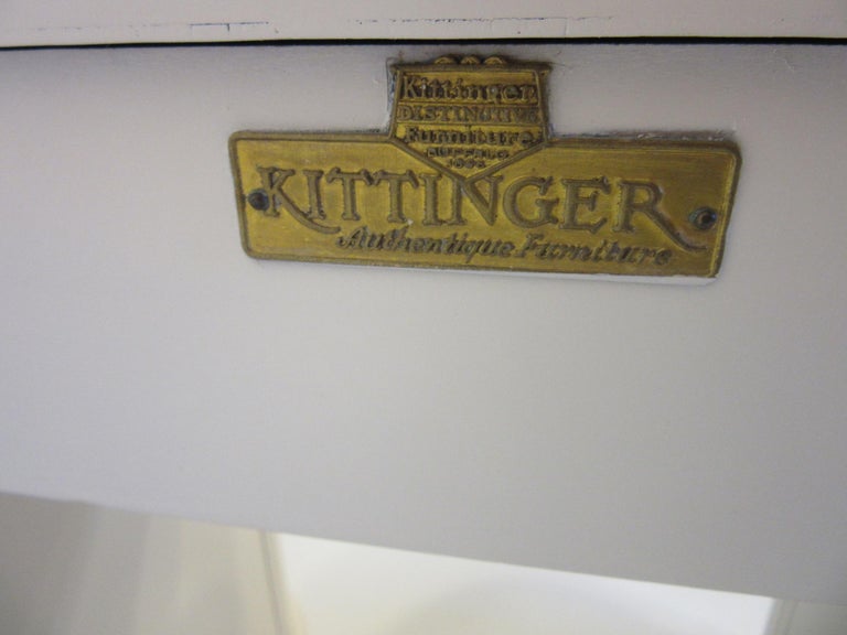 Double Pedestal Column Regency Vanity / Writing Desk by Kittinger at ...