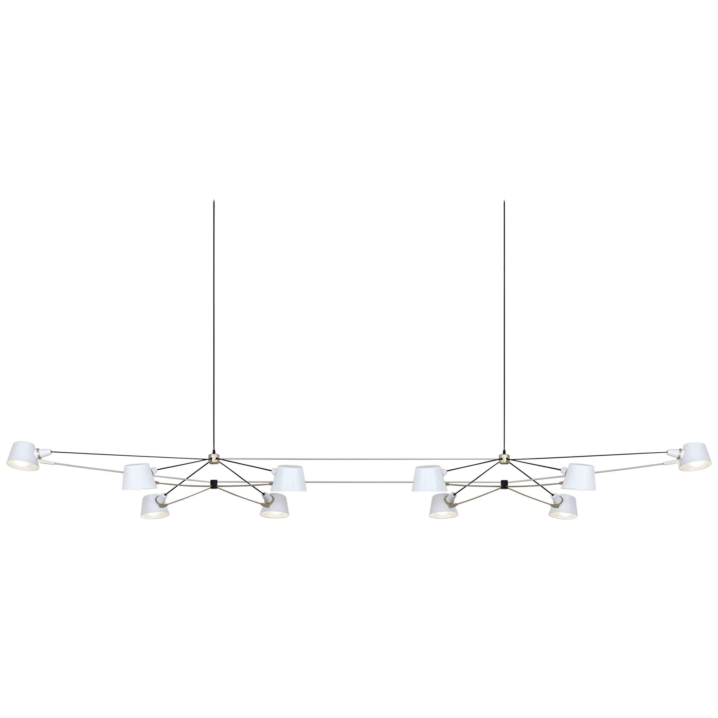 Pivot Chandelier Black and Brass by Ravenhill Studio For Sale at 1stDibs