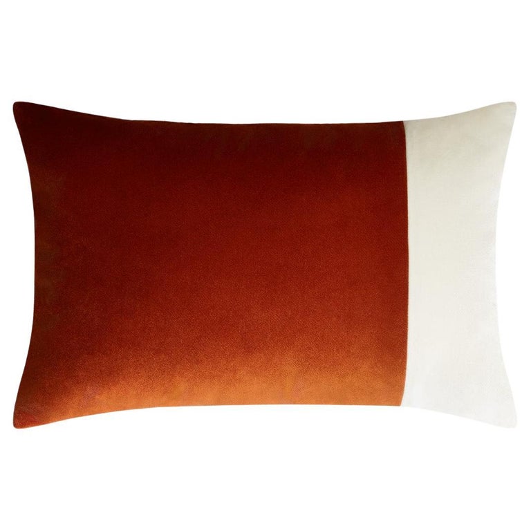 Double Rectangle Brick Velvet Brick and White For Sale at 1stDibs