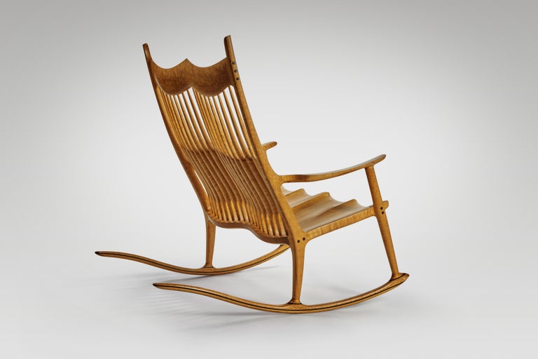 Double Rocking Chair by Sam Maloof For Sale at 1stDibs