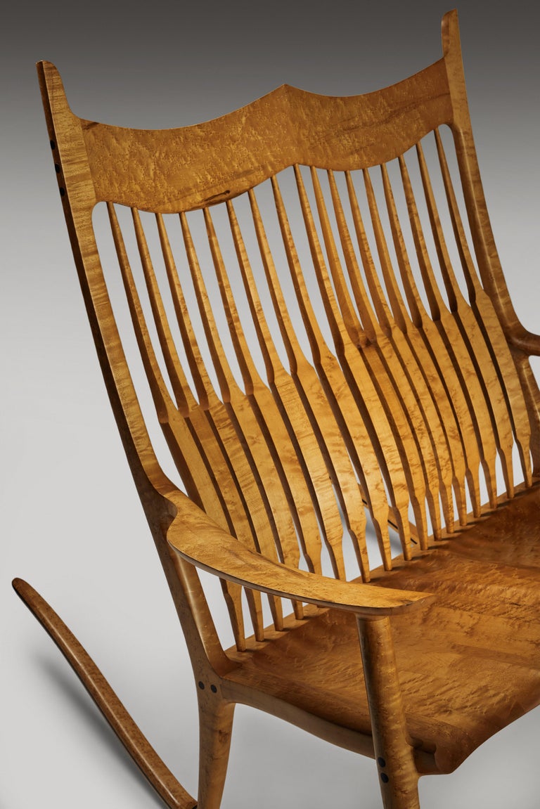 Double Rocking Chair by Sam Maloof For Sale at 1stDibs
