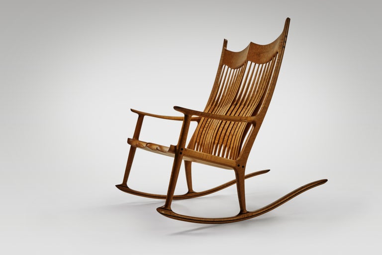 Double Rocking Chair by Sam Maloof For Sale at 1stDibs