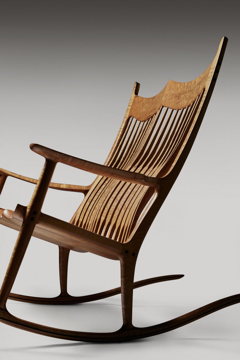 Double Rocking Chair by Sam Maloof For Sale at 1stDibs