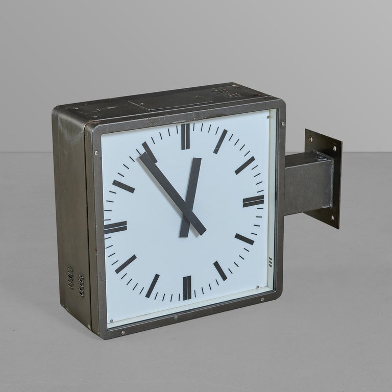 Double Sided Clock From a Train Station For Sale at 1stDibs