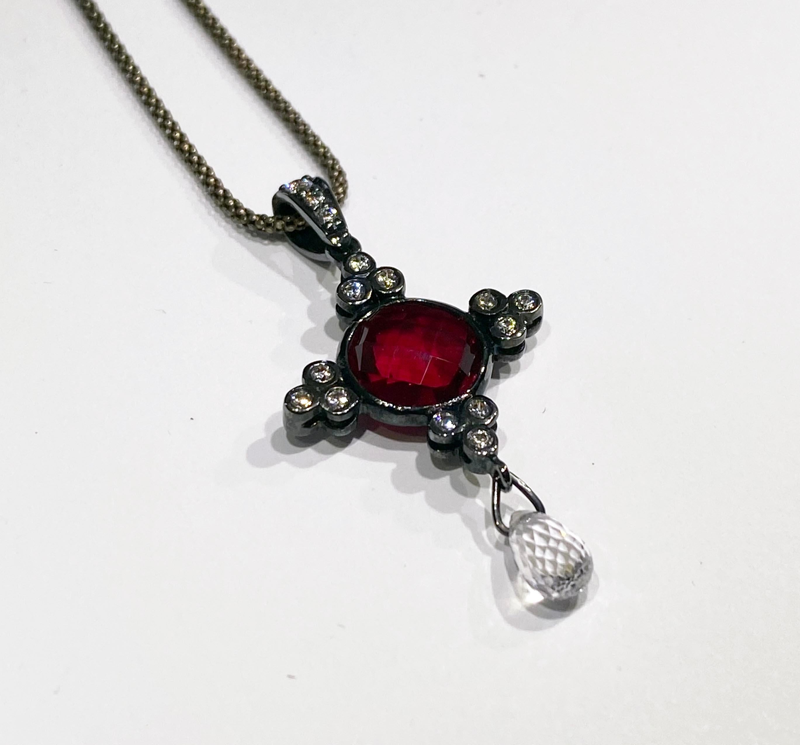 A Sapphire and Ruby Pendant at 1stDibs | ruby and sapphire pendant