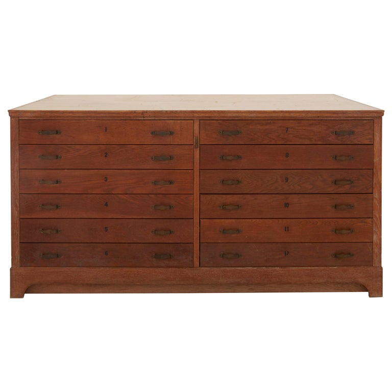 Double Sided Flat File Cabinet For Sale at 1stDibs | double sided cabinets