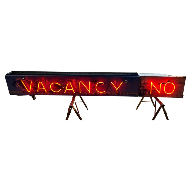 Double sided Neon sign salvaged from Sleepy Hollow Motel " NO VACANCY ...