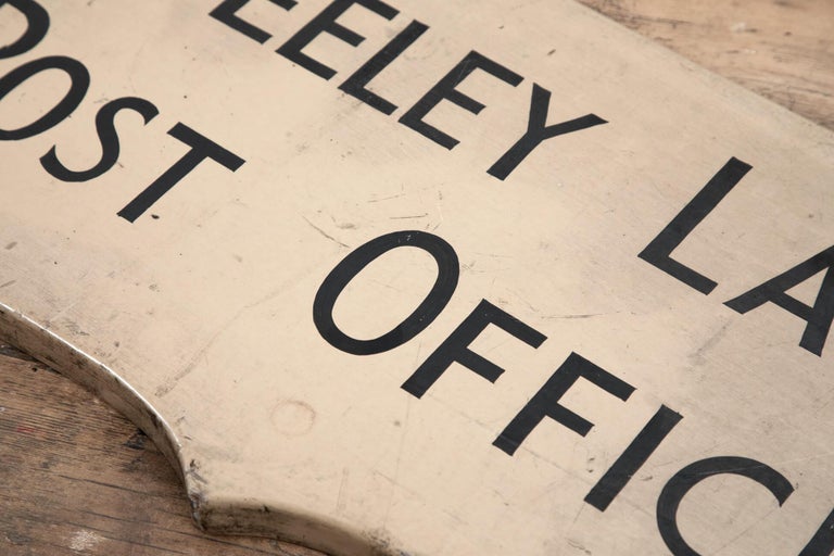 Double-Sided Steeley Lane Post Office Sign, circa 1920s For Sale at 1stDibs