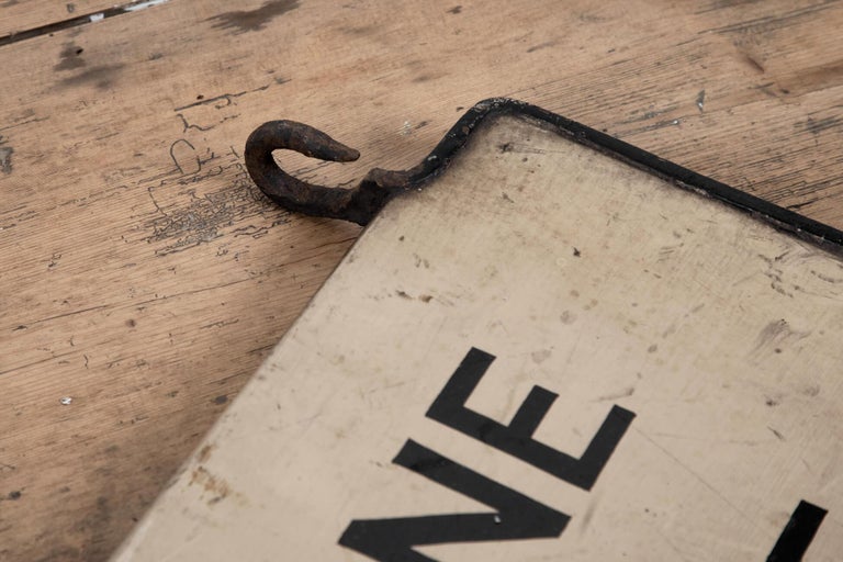 Double-Sided Steeley Lane Post Office Sign, circa 1920s For Sale at 1stDibs