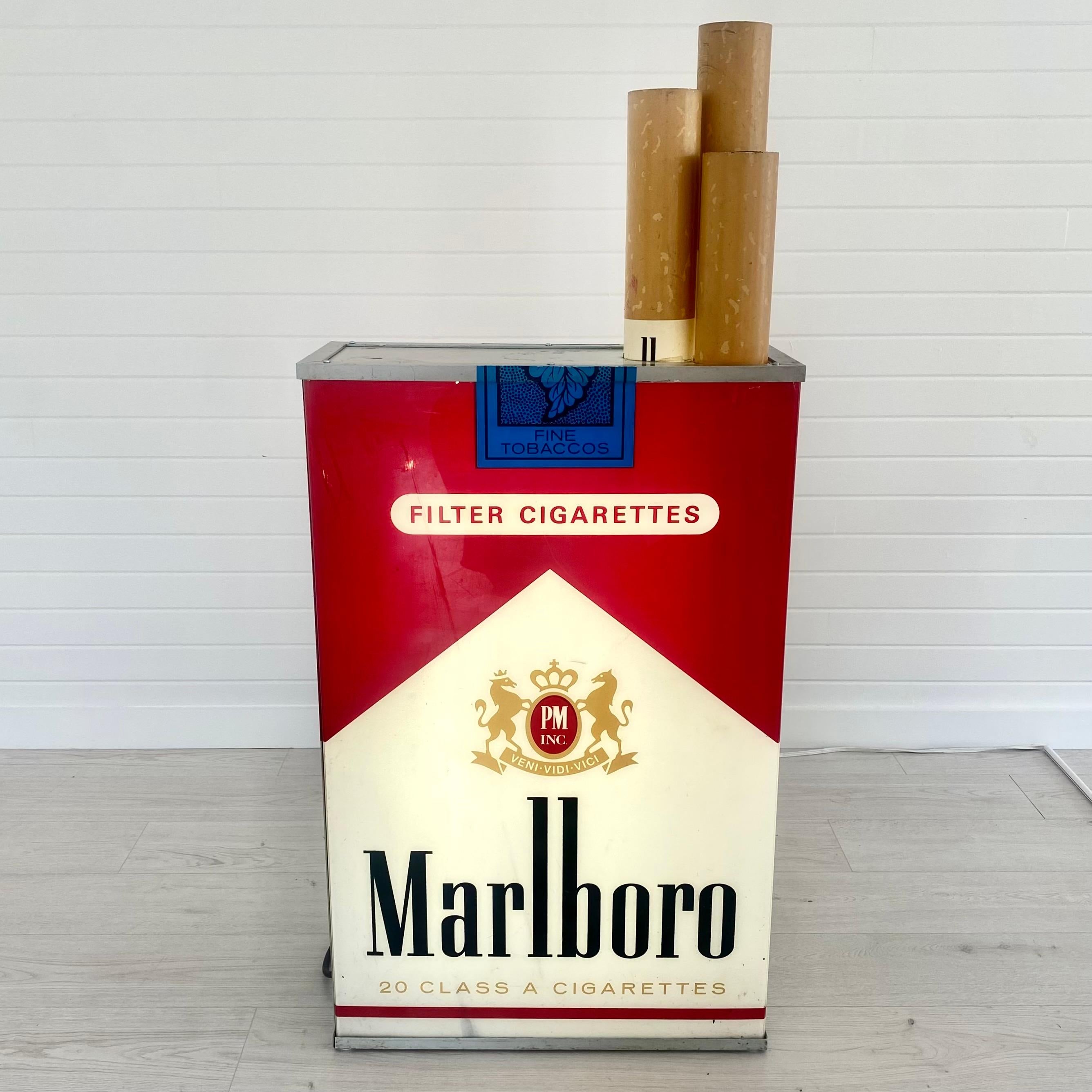 Double Sided Vintage Marlboro Light Up Cigarette Pack, 1990s USA For ...