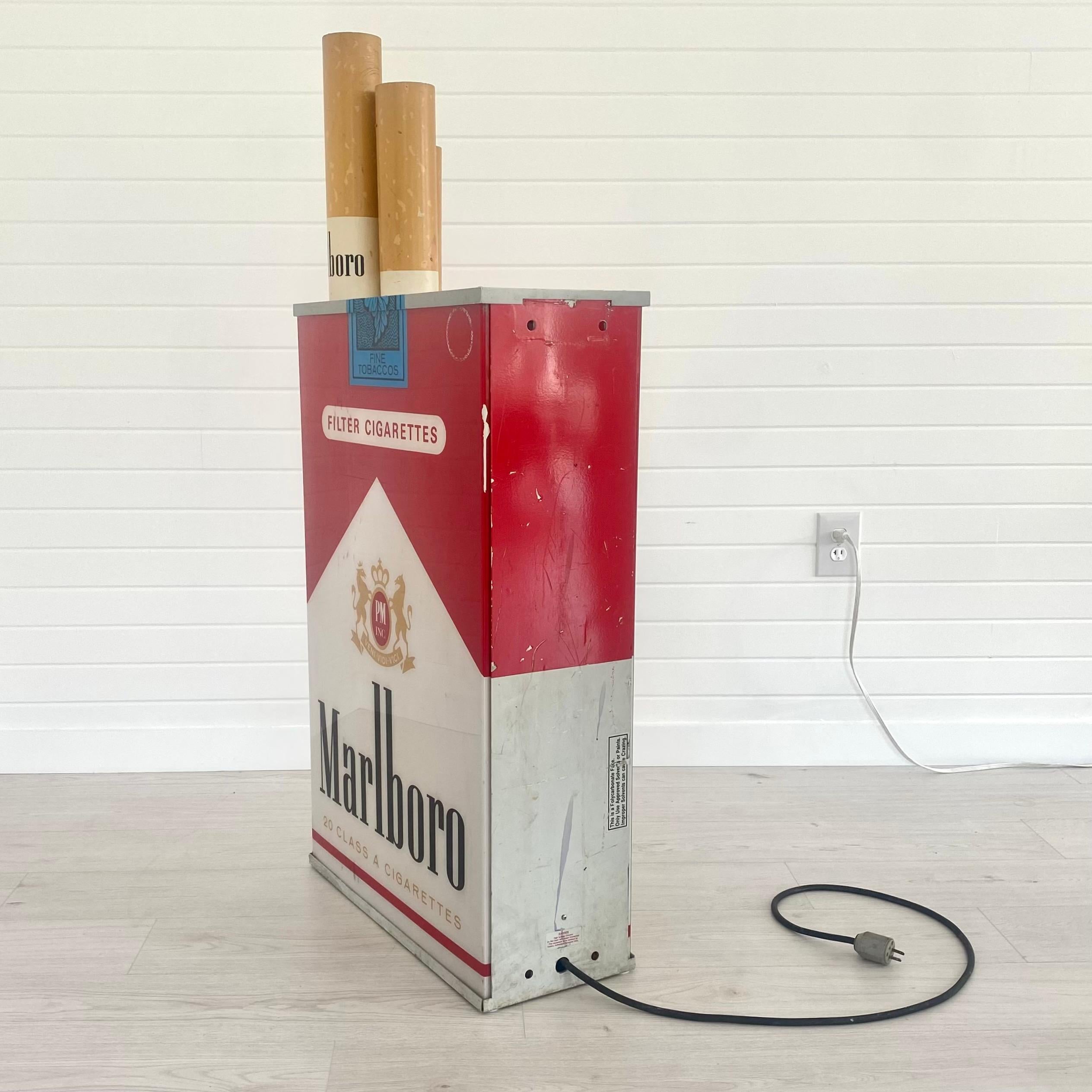Double Sided Vintage Marlboro Light Up Cigarette Pack, 1990s USA For ...