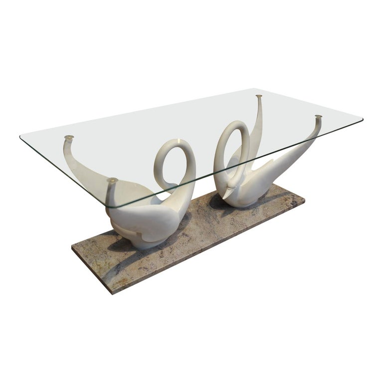 Double Swan Coffee Table by Maison Jansen, circa 1960 For Sale at 1stDibs