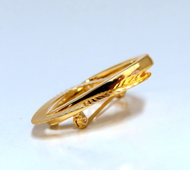 Double Triangle Pin 14kt For Sale at 1stDibs