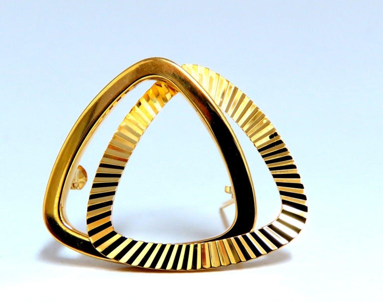 Double Triangle Pin 14kt For Sale at 1stDibs